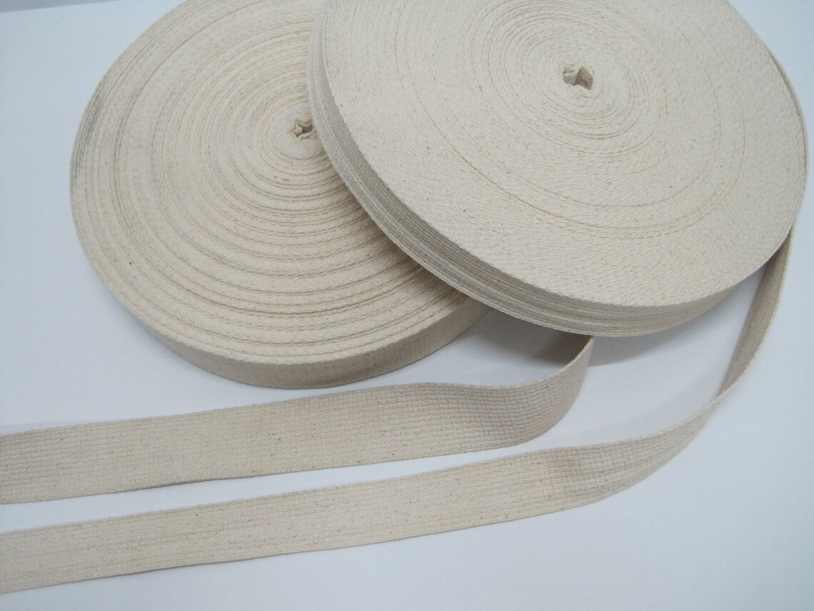 5 Yd 100% Cotton Webbing Cotton Tape Unbleached Cotton Trim | Etsy