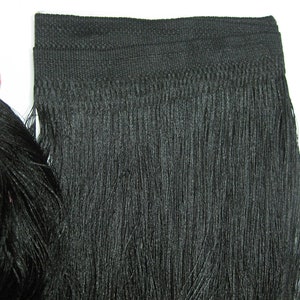 Chainette Dress Fringe, Black Chainette Fringe, Long Chainette ...