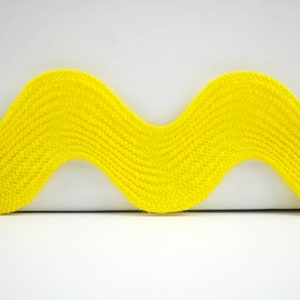 5 Yards Yellow Jumbo Rick Rack Trim, Yellow Rick Rack, Jumbo Ric Rac ...