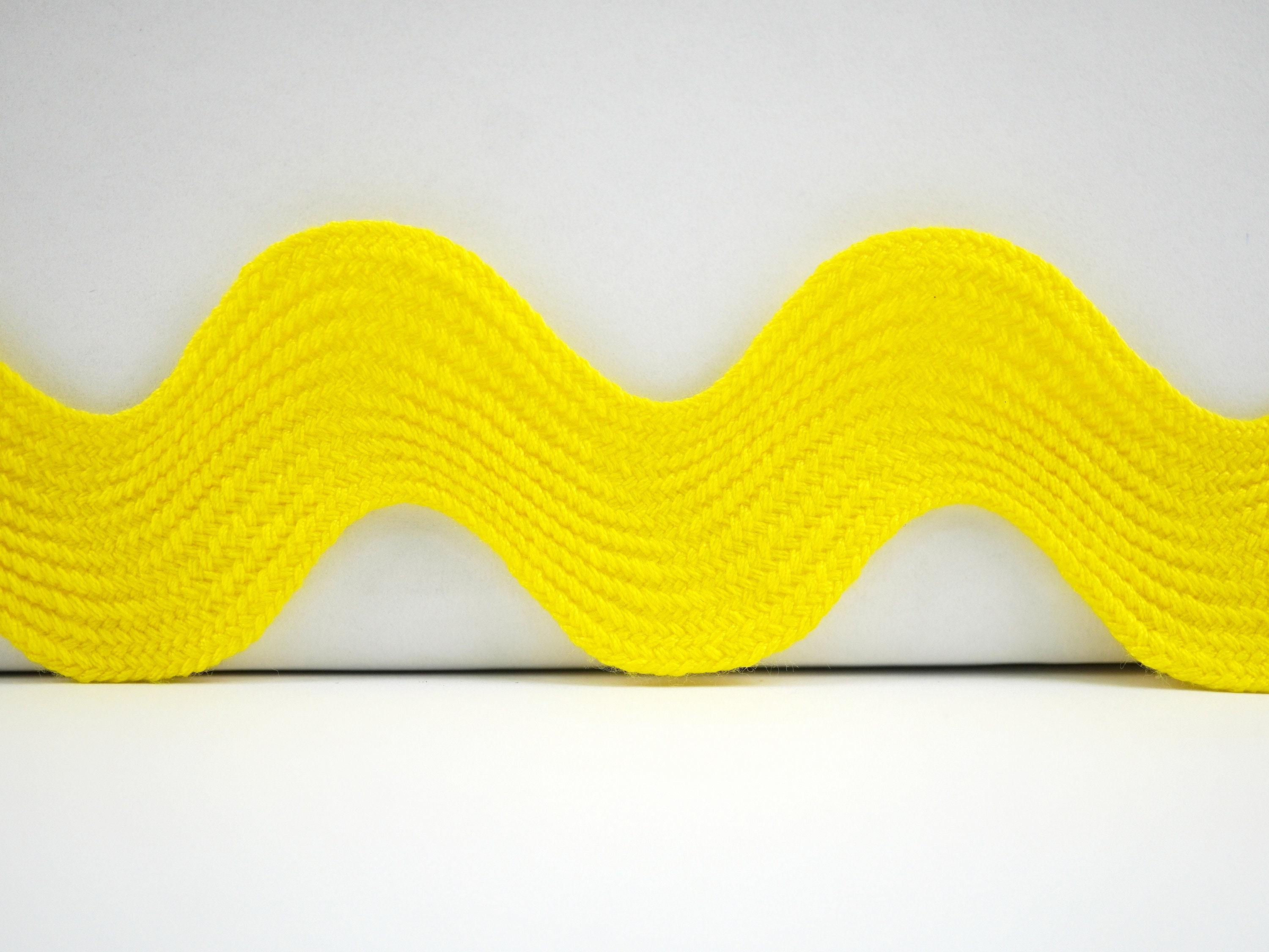 5 Yards Yellow Jumbo Rick Rack Trim, Yellow Rick Rack, Jumbo Ric Rac ...