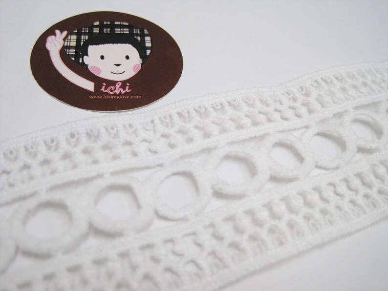 5 Yards White Round Loop Lace, White Lace Trim, Cotton Trim, Loop Trim ...