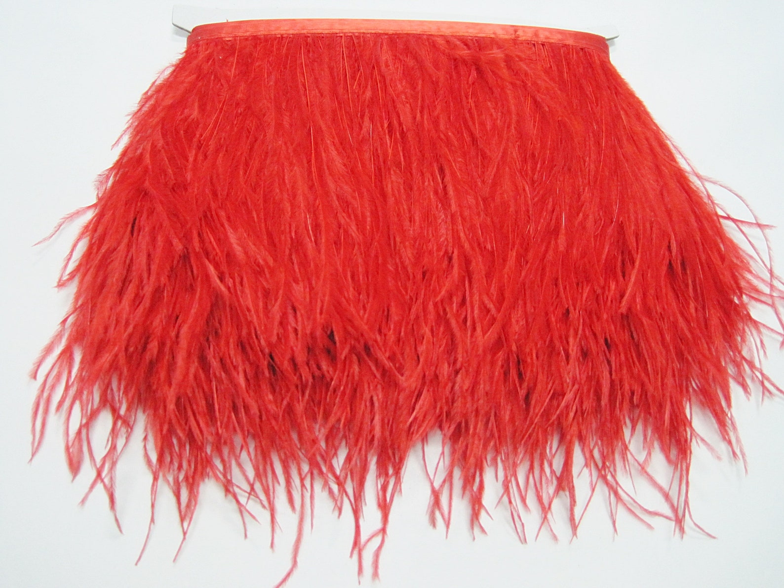 1 Yard Ostrich Trim Red Fringe Ostrich Feather Ostrich - Etsy