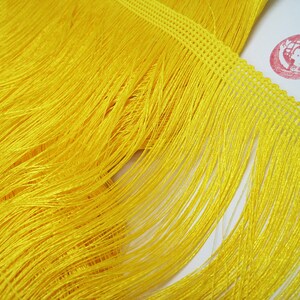 1 Yard 4" to 10" Bright Yellow Chainette Fringe, Yellow Trim, Fringe ...