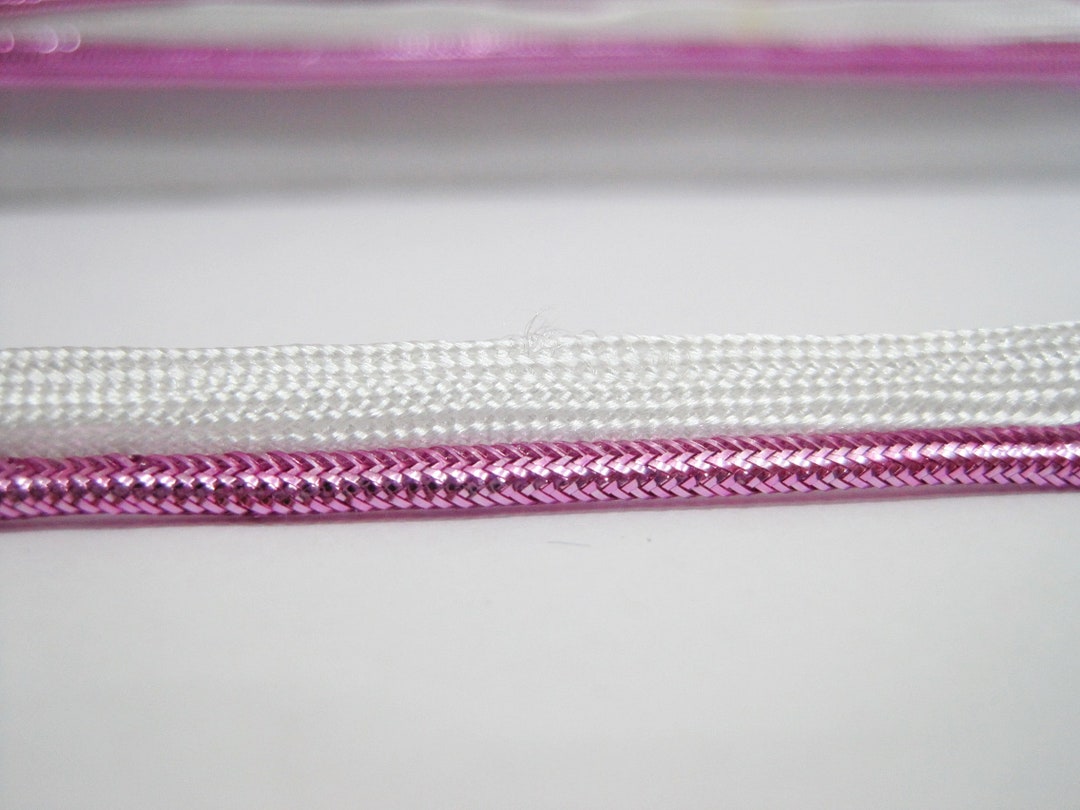 5 Yards White-pink Metallic Lip Cord Piping, Edge Piping, Decorative ...