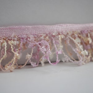 5 Yards Soft Pink Loop Trim, Multicolored Tiny Tassel Trim, Pink Trim ...