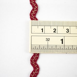 5 Yards Christmas Rick Rack With Gold Metallic, Vine Stitch Rick Rack ...