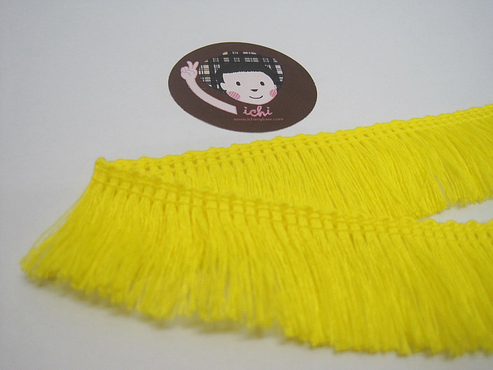 5 Yards Bright Yellow Cotton Tassel Trim, Yellow Tassel Fringe ...