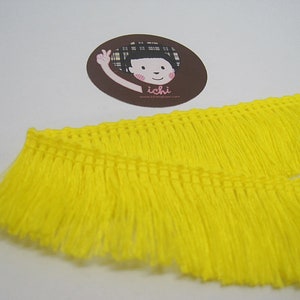 5 Yards Bright Yellow Cotton Tassel Trim, Yellow Tassel Fringe ...