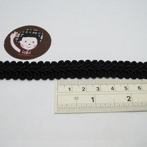 5 Yards 9/16" Black Gimp Braided Trim, Gimp Braid, Braided Cord ...