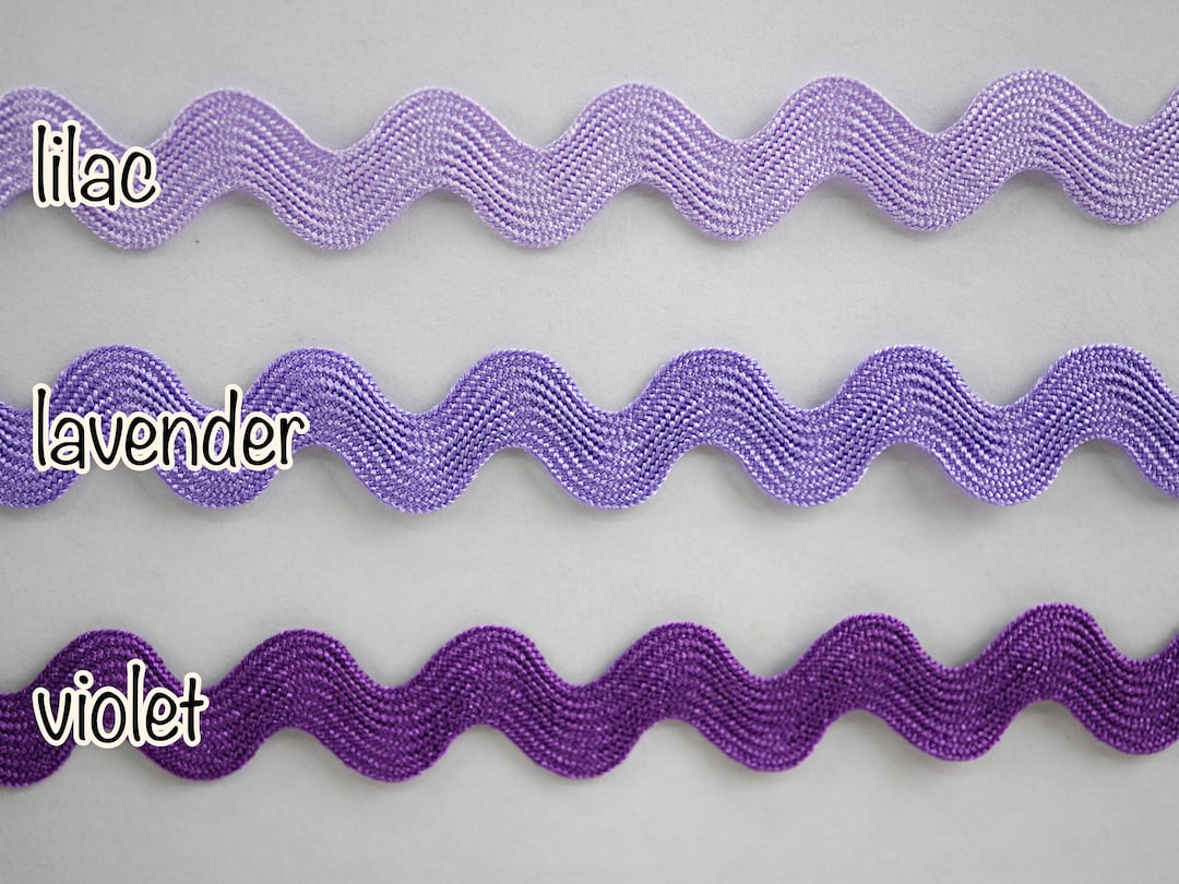 5 Yards 1/2" Purple Rick Rack Trim, Ric Rac Trim, Rick Rack Lot ...