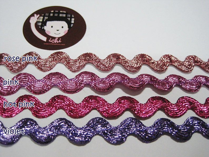 5 Yd 1/2' Hot Pink Metallic Rick Rack Trim Pink - Etsy
