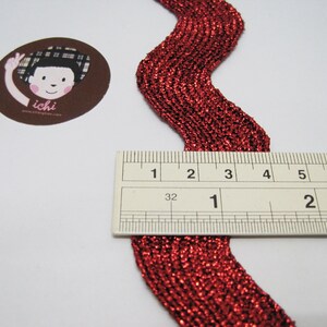 5 Yards Red Jumbo Metallic Rick Rack Trim, Metallic Rick Rack, Metallic ...