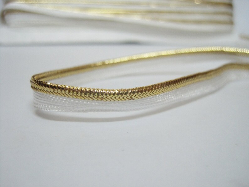 5 Yards White-light Gold Metallic Lip Cord Piping Edge - Etsy
