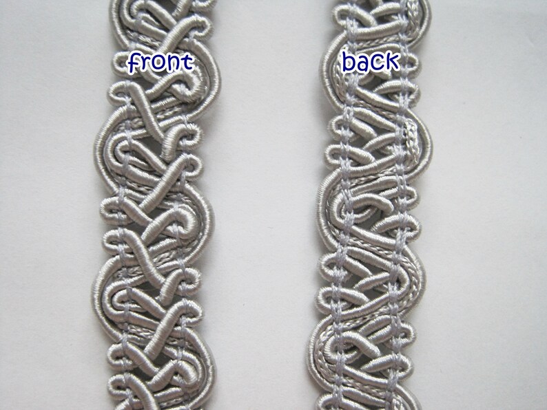 5 Yards 1/2 Silver Braid Trim Silver Gimp Braid - Etsy