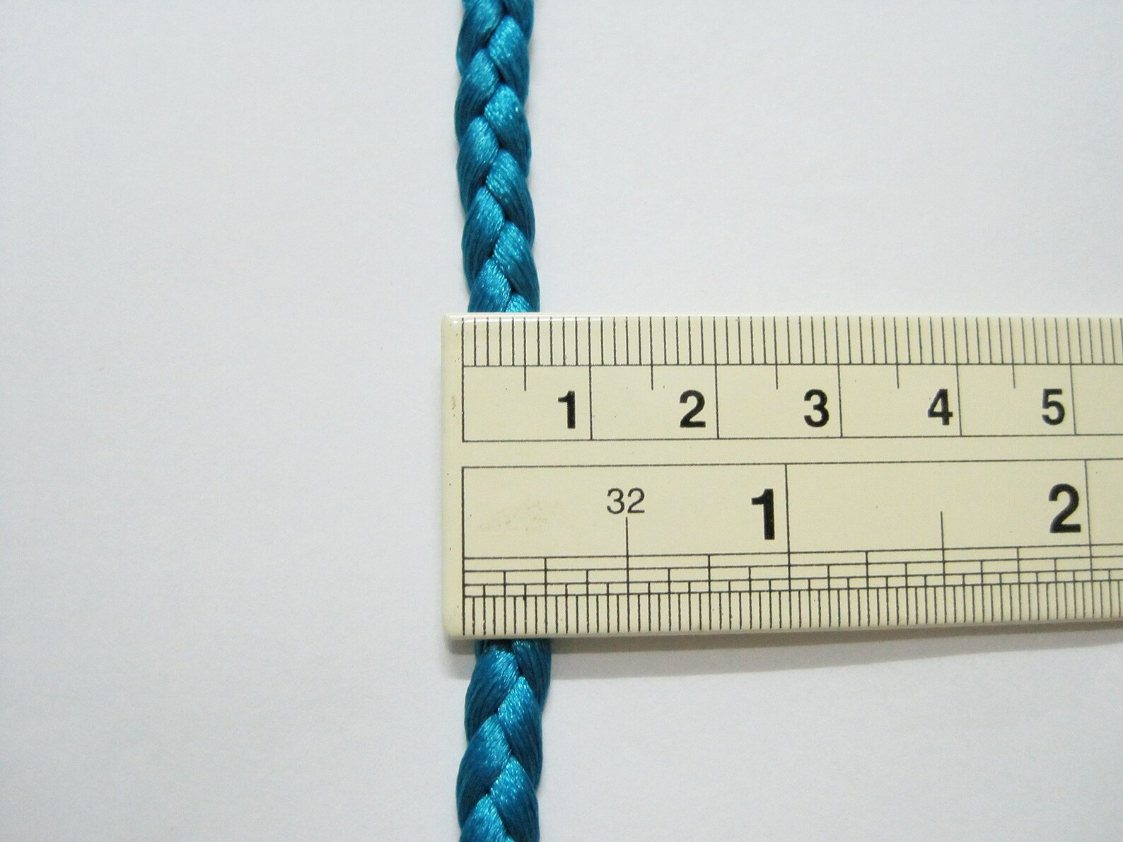 5 Yards 1/4 Braided Cord Aqua Blue Cord Flat Braided | Etsy