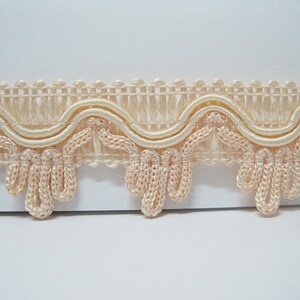 5 Yards Cream Scalloped Loop Fringe, Vintage Lace, Loop Trim, Wholesale ...