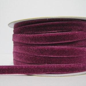 5 Yards 3/8" Purple Velvet Ribbon, Purple Velvet Ribbon, Ribbon Lot ...