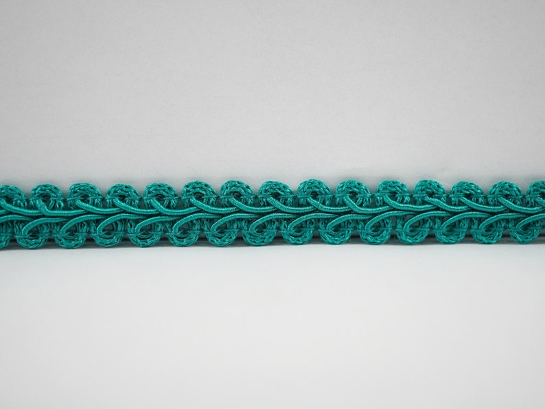 5 Yards 3/8 Teal Gimp Braided Trim Gimp Braid Braided - Etsy