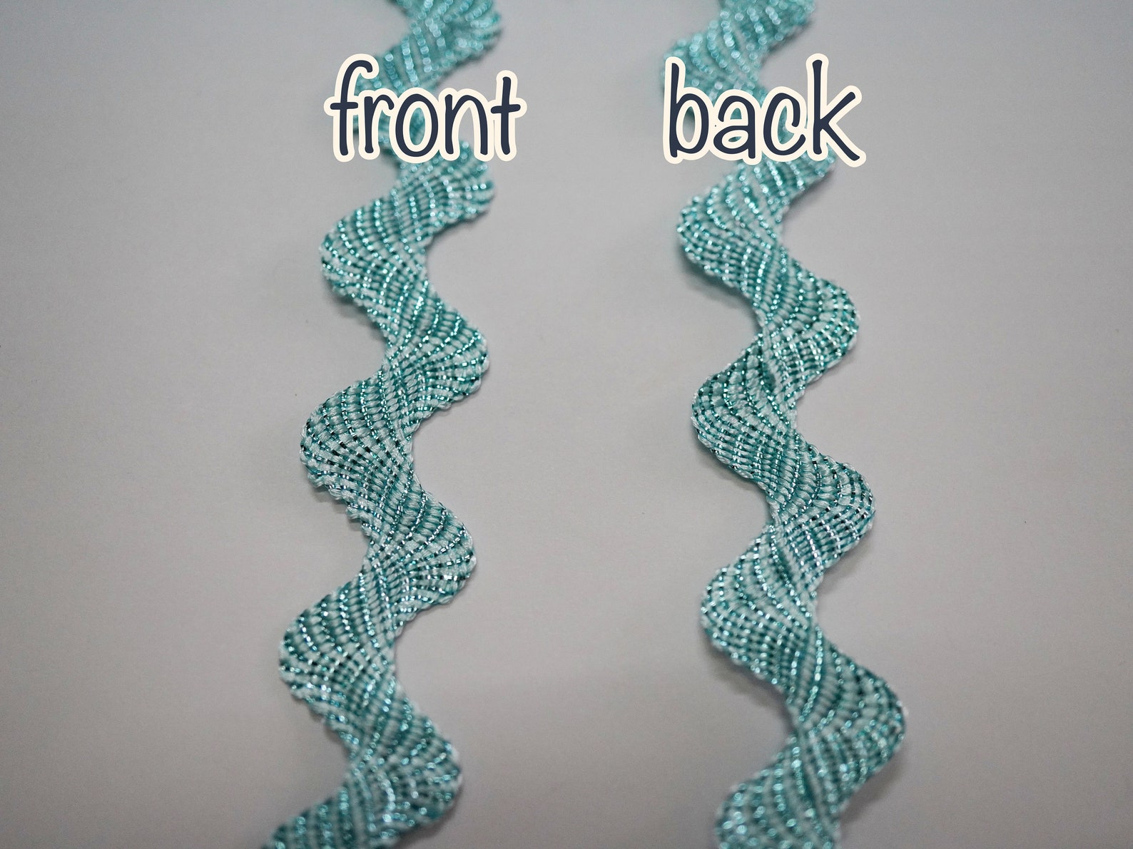 5 Yards Blue Metallic Rick Rack, Turquoise Metallic Rick Rack, Sparkly ...