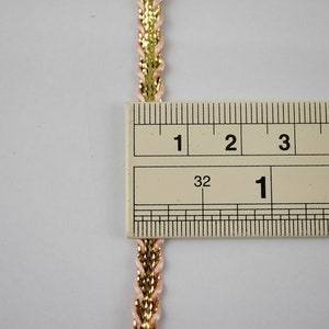 5 Yards Salmon Gold Metallic Braid, Flat Braided, Metallic Braid ...