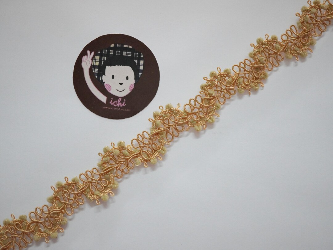 5 Yards Harvest Gold Picot Rick Rack Trim, Picot Braid, Picot Trim ...