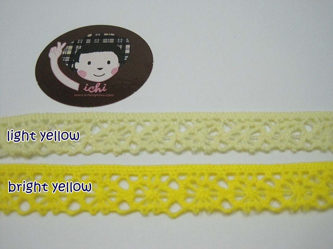 5 Yards 9/16" Yellow Crochet Lace Trim - Etsy