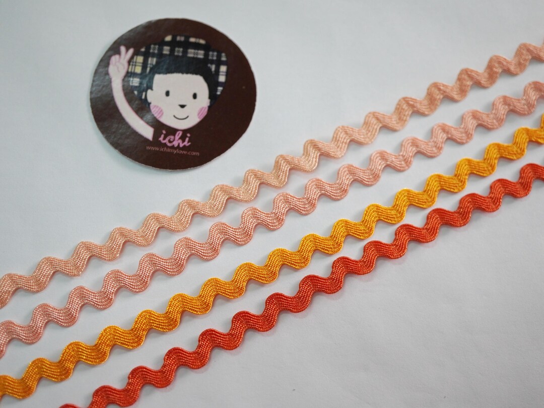 5 Yards Orange Mini Rick Rack, Ric Rac Trim, Rick Rack Lot, Zig Zag ...