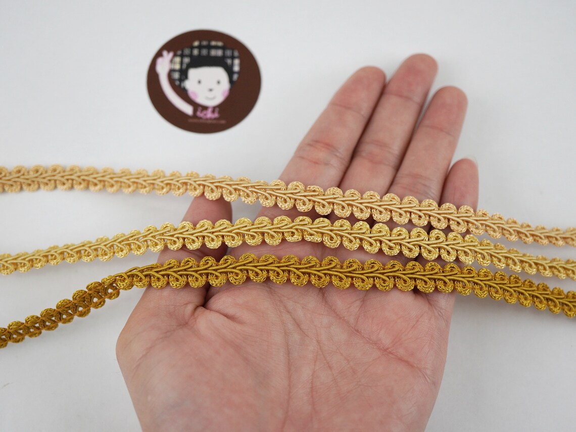5 Yards 3/8 Gold Gimp Braided Trim Gimp Braid Braided - Etsy