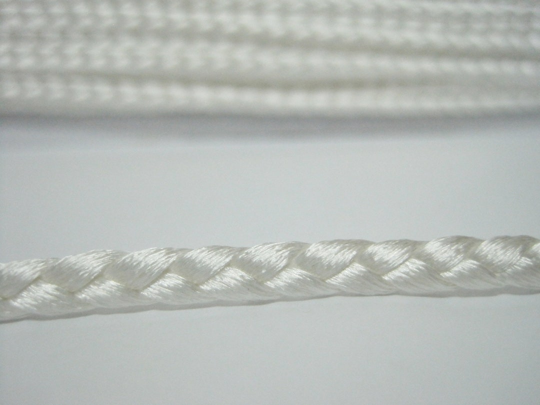 5 Yards 1/4" Braided Cord, Off-white Flat Braided Cord, Flat Cord ...