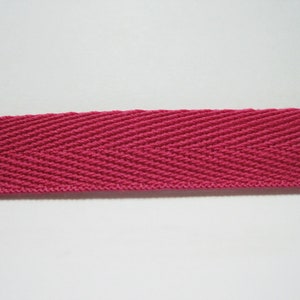 5 Yards 1/2" Pink Herringbone Tape, Pink Twill Tape Pink Cotton Tape ...