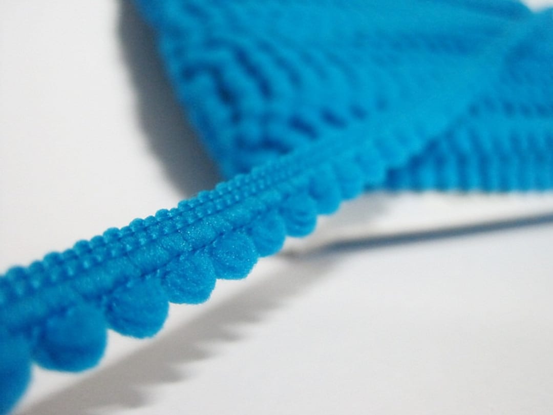 5 Yards Aqua Blue Pom Pom Trim (pom Size 0.5 Cm) - Etsy