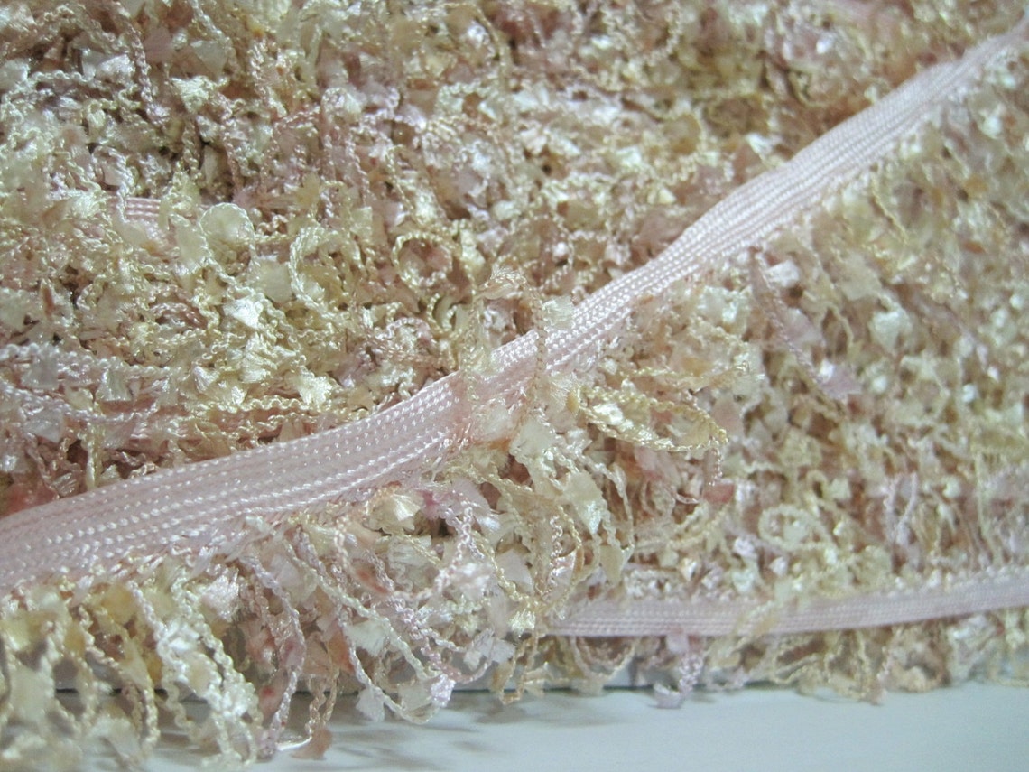 5 Yards Soft Pink Loop Trim Multicolored Tiny Tassel Trim - Etsy