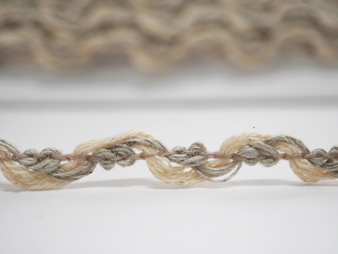 5 Yards 3/8" Linen Cotton Braided Trim, Natural Trim, Wholesale Trims ...