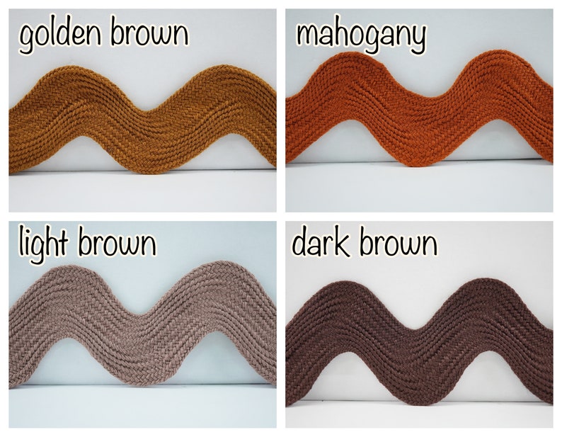 5 Yards Brown Jumbo Rick Rack Trim Brown Rick Rack Jumbo Ric - Etsy