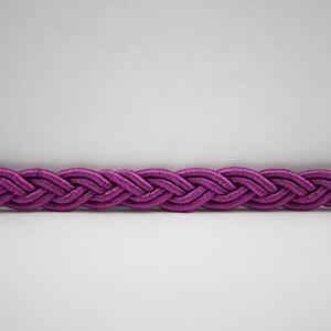 5 Yards 1/4" Purple Braided Cord, Purple Cord, Flat Braided Cord, Flat ...