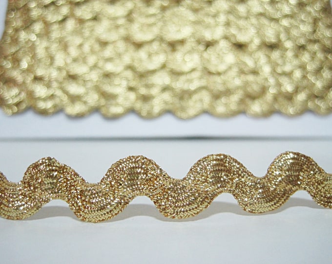 5 Yards White Gold Metallic Ruffle Elastic Trim, Ruffle Trim, Elastic ...