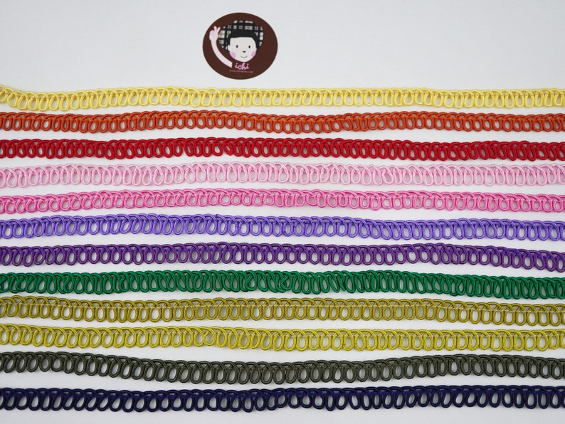 5 Yards Red Braid, Loop Trim, Shiny Braid, Picot Braid, Picot Trim ...