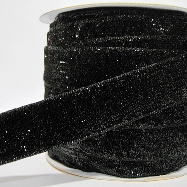 Black Glitter Ribbon - Etsy