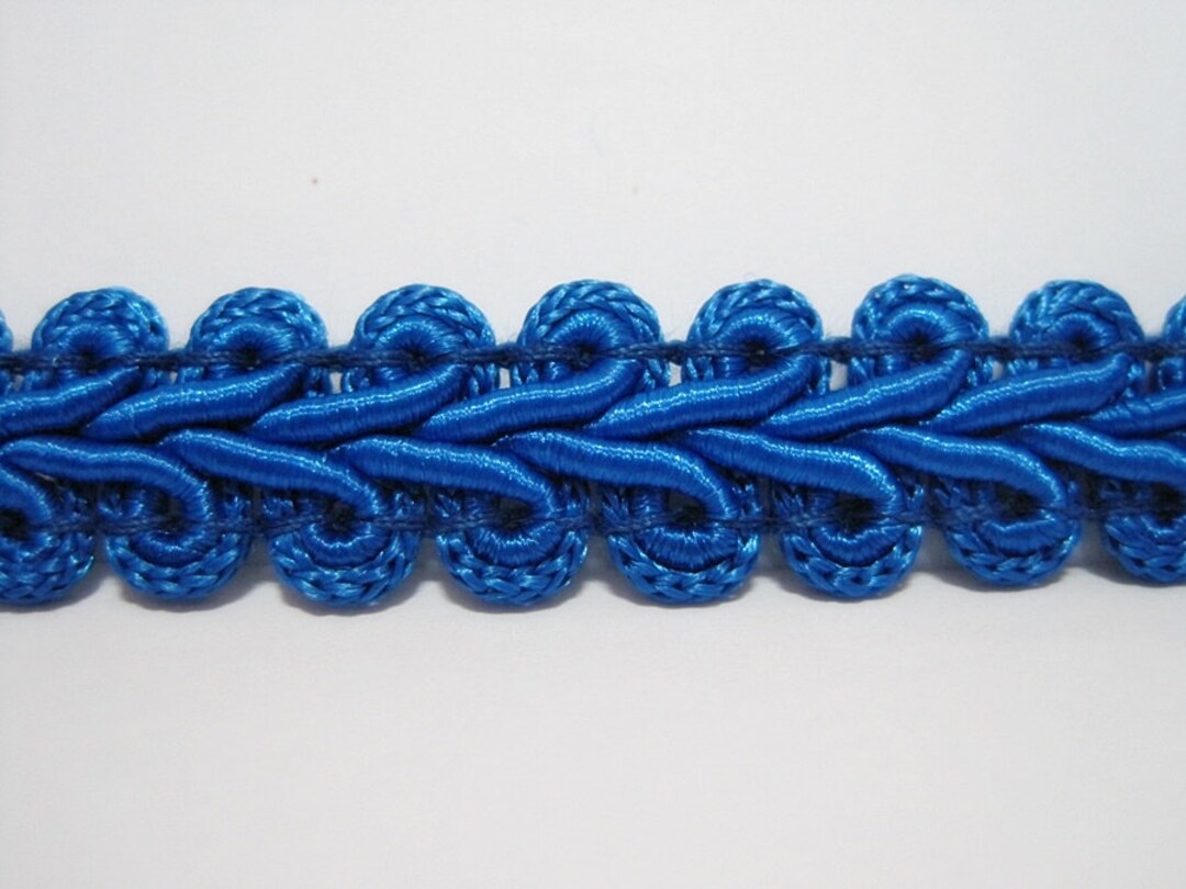 5 Yards 1/2" Royal Blue Gimp Braided Trim, Gimp Braid, Braided Cord ...