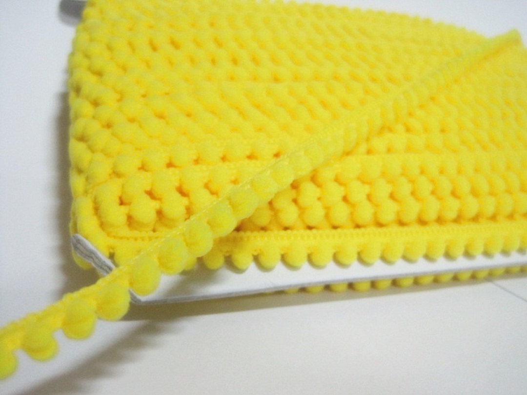 5 Yards Bright Yellow Mini Pom Pom Trim (pom Size 0.5 Cm) - Etsy
