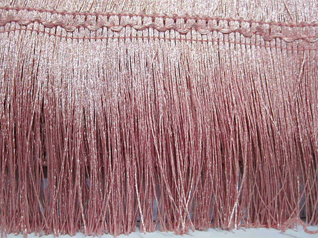 1 Yard 3" Rose Pink Chainette Fringe, Pink Trim, Fringe Tassel Trim ...