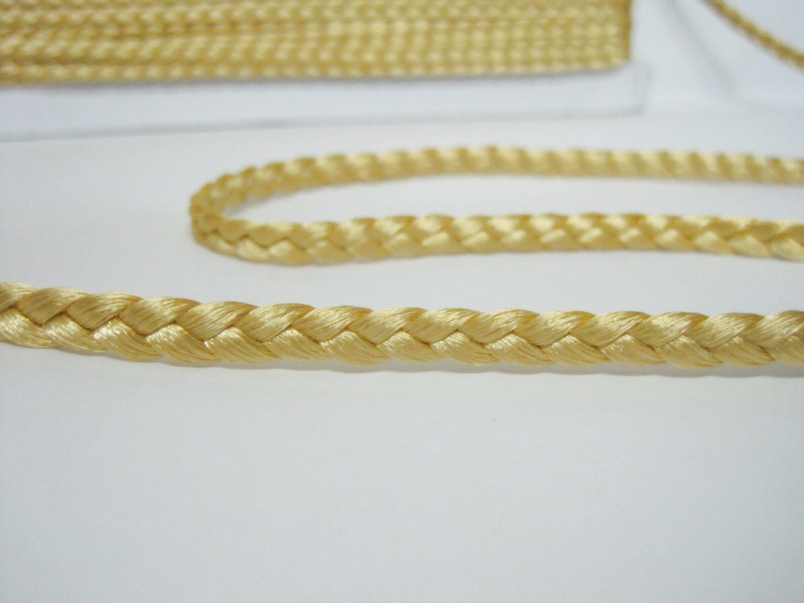 5 Yards 1/4 Braided Cord Gold Cord Flat Braided Cord - Etsy