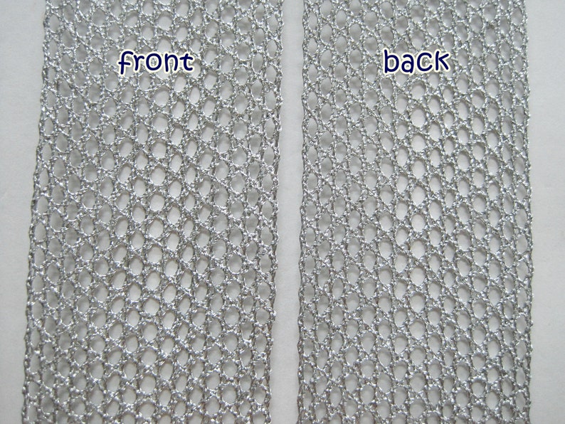 5 Yards 1-3/8 Silver Metallic Net Ribbon Glitter Yarn | Etsy