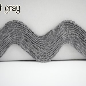 5 Yards Gray Jumbo Rick Rack Trim, Gray Rick Rack, Rick Rack Trim, Rick ...