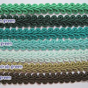 5 Yards 1/2" Gimp Braided Trim, Teal Gimp Braid, Braided Cord,braided ...