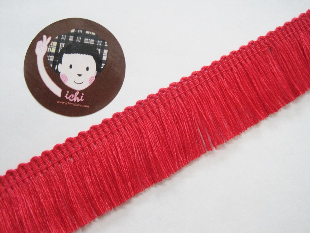 5 Yards Red Cotton Tassel Trim, Red Trim, Red Tassel Fringe, Wholesale ...