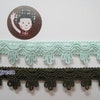 5 Yards 3/8 Green Tone Crochet Lace Trim, Teal Lace Trim, Crochet Lace ...