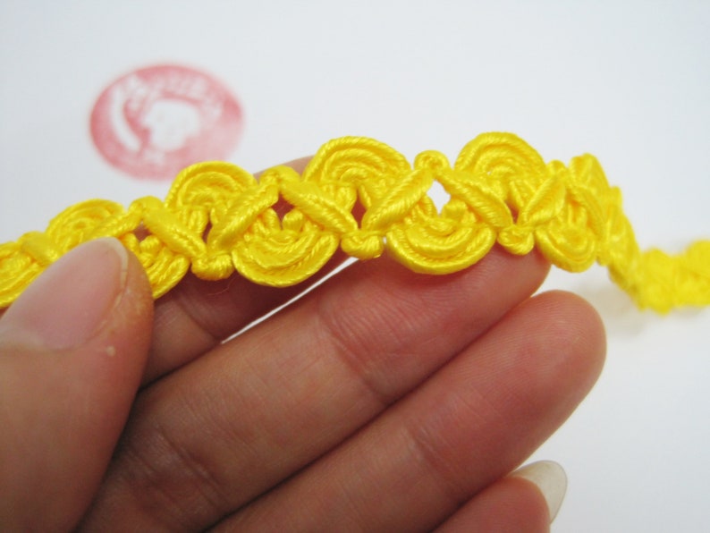 5 Yards Bright Yellow Braid Braided Trim Loop Trim Braided - Etsy