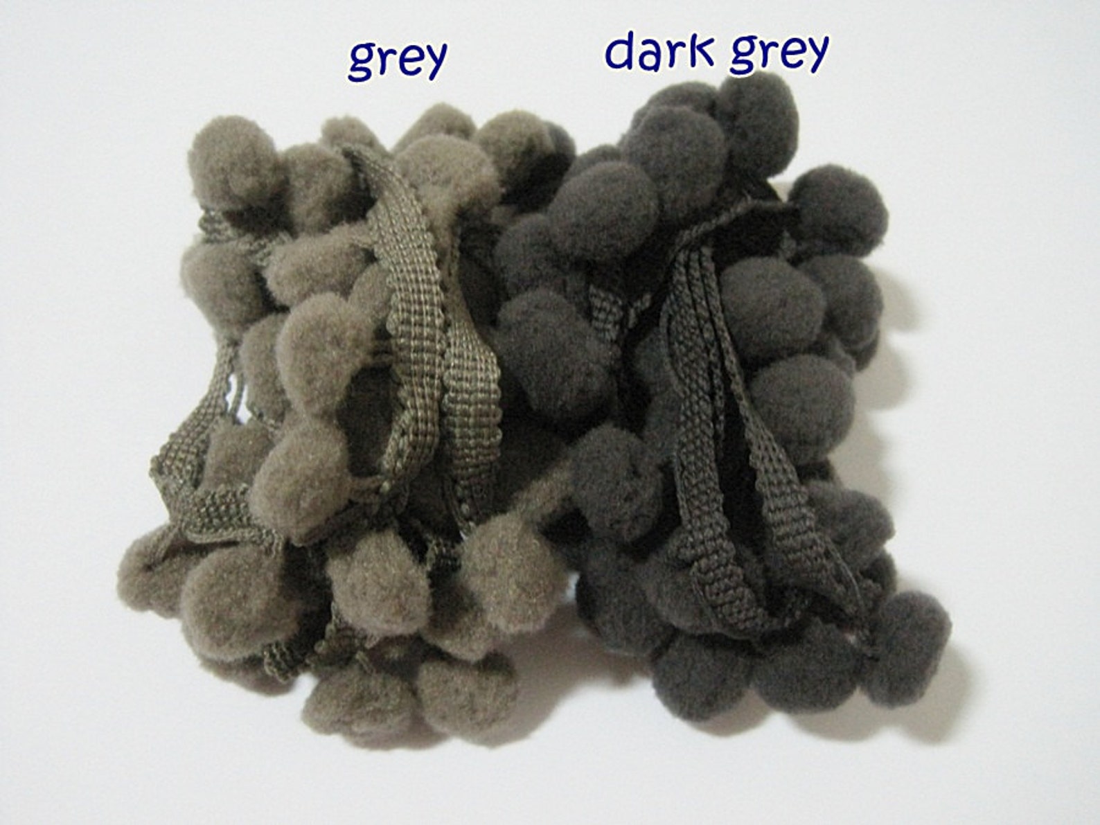 5 Yards 1.2 Cm Pom Pom Trim Gray Pom Pom Trim Gray Trim - Etsy