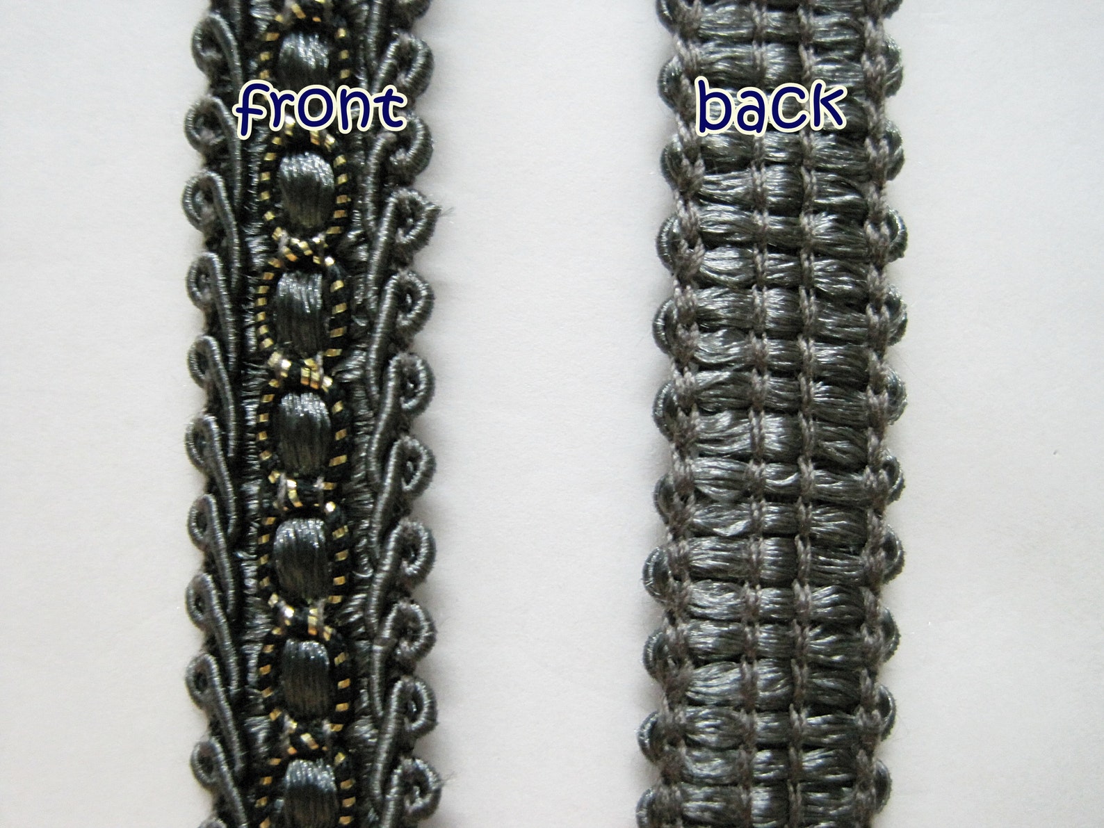 5 Yards 1/2 Dark Gray Gimp Braid Trim Gimp Braid | Etsy